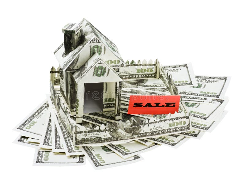 House of the Money from the Sale of Banner Stock Image - Image of cash ...