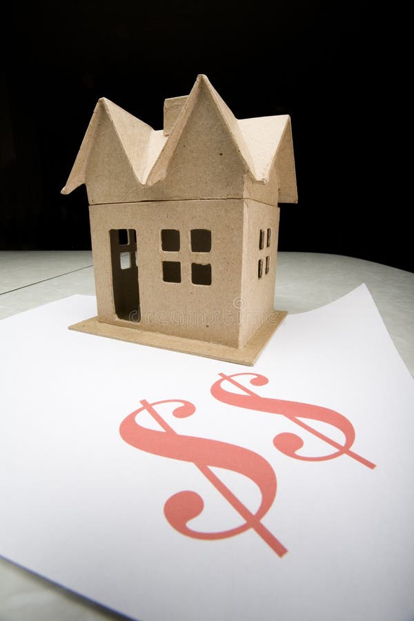 House with Money Signs stock photo. Image of property - 12083398