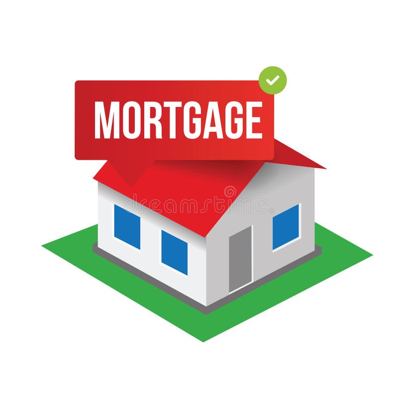 House Mortgage Vector Icon Isolated Stock Vector - Illustration of ...