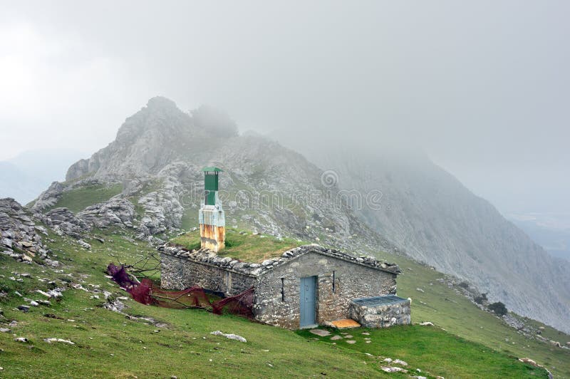 House on mountain with fog stock image. Image of hazy - 33767967