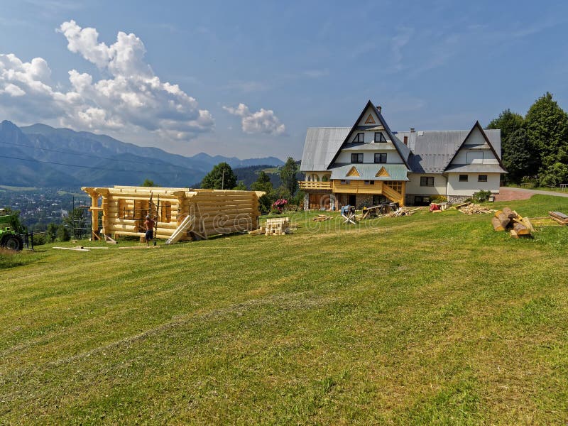Traditional Carpathian Mountain House Peak Point Editorial Stock Image ...