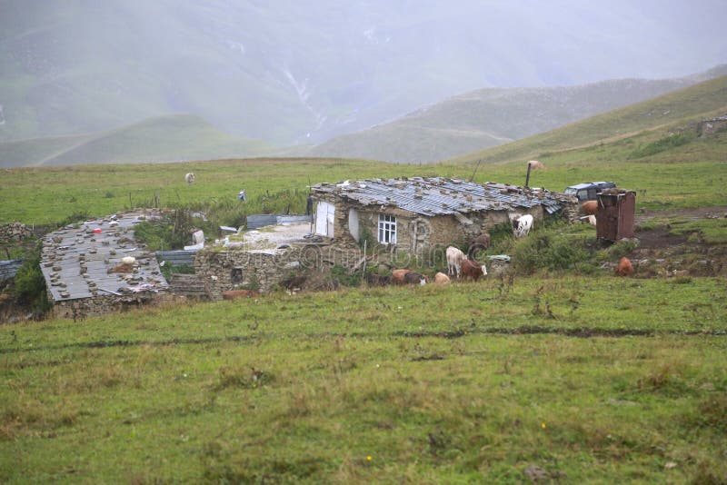 House in the Mountains of Chechnya Stock Image - Image of home, stone ...