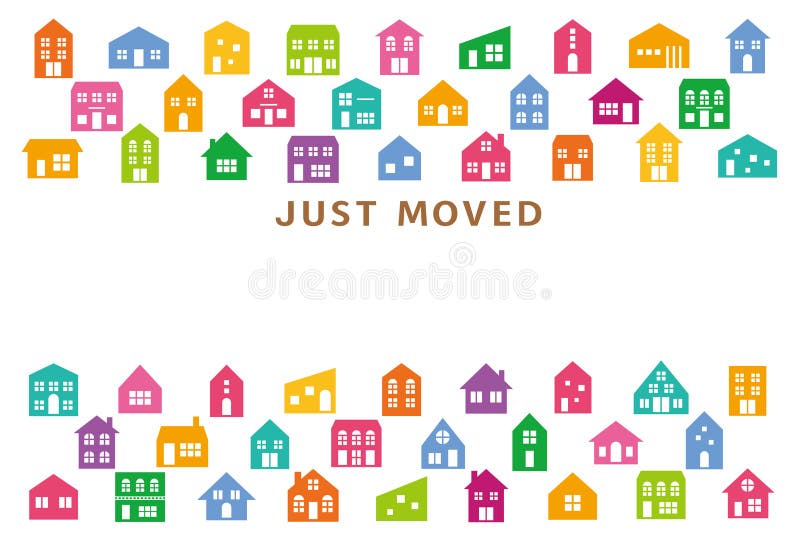House-moving Greeting Card. Stock Vector - Illustration of landscape ...