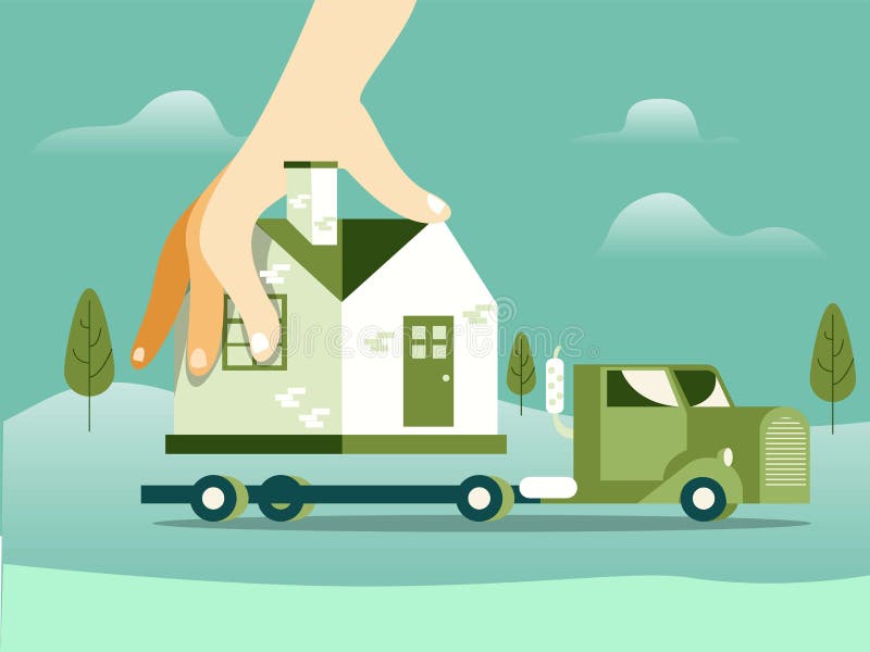 House Moving Illustration Concept Vector Stock Illustration ...