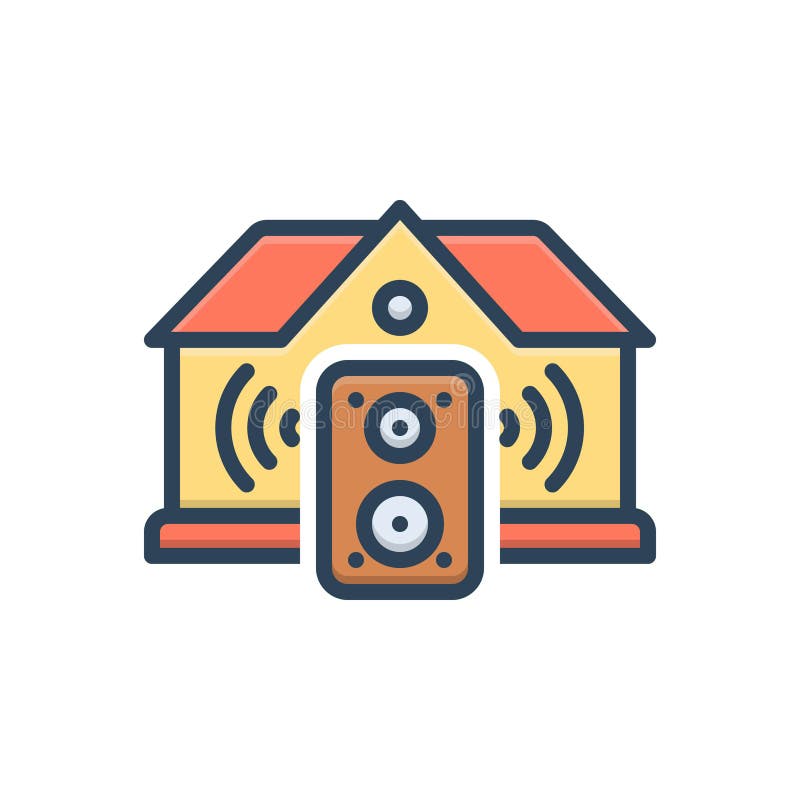 Color Illustration Icon for House Music, House and Recording Stock ...
