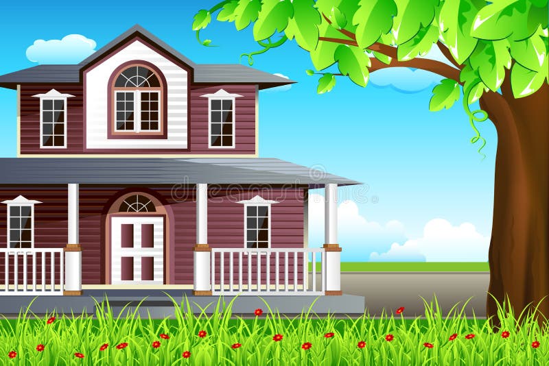 House in Nature stock vector. Illustration of isolated - 20178819