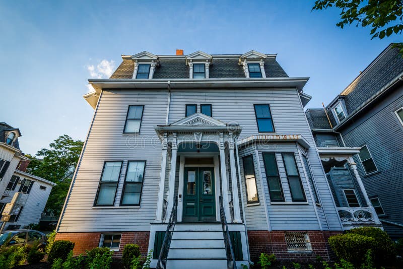 House Near Central Square, in Boston, Massachusetts. Editorial Photo ...