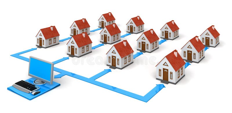 Online property stock illustration. Illustration of house - 17610001