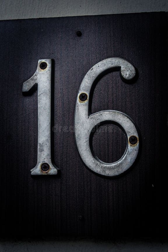 House number 16 stock photo. Image of number, sixteen - 222237046