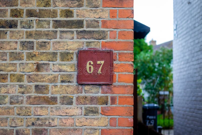 House number 67 stock photo. Image of classy, digits - 205562964