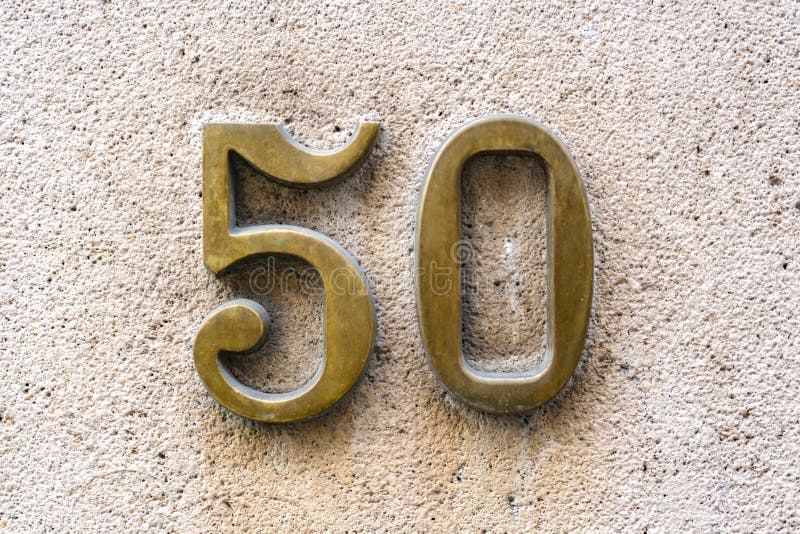 House number 50 stock photo. Image of numerals, design - 157268322