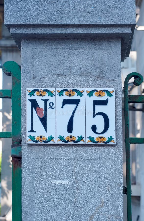 House number stock image. Image of number, arabic, wall - 92682023