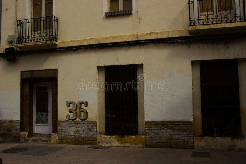 House number 36 stock photo. Image of symbol, zaragoza - 286445498