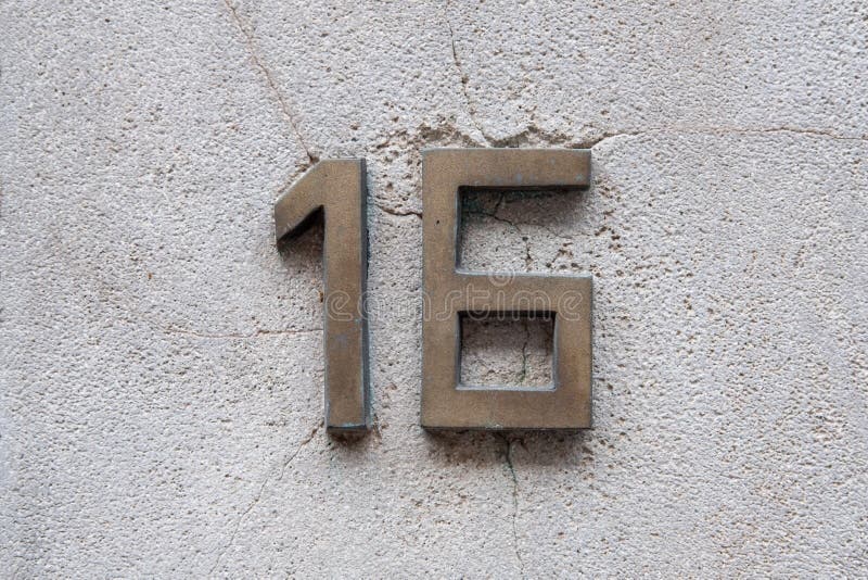 House number 16 stock image. Image of number, background - 126600993