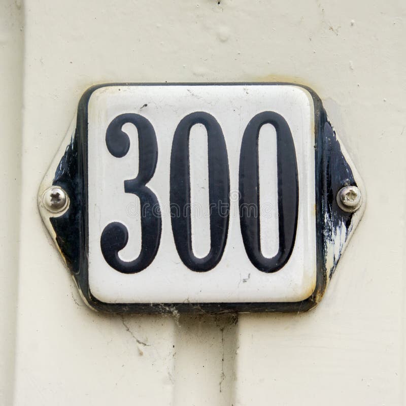 House number 300 stock photo. Image of symbol, numerals - 159732320