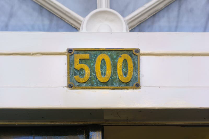 House Number Five Hundred 500 Stock Image - Image of amount, design ...
