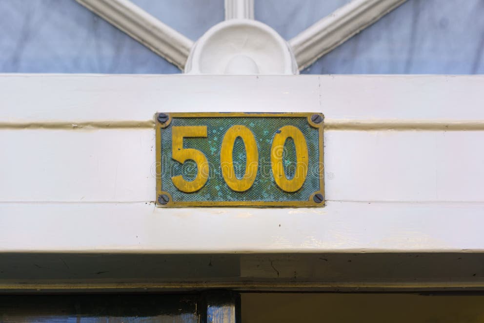 House Number Five Hundred 500 Stock Image - Image of amount, design ...