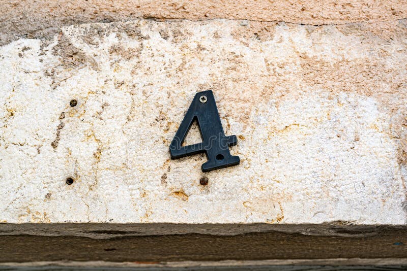 House Number 4 stock photo. Image of symbol, numerals - 159732394