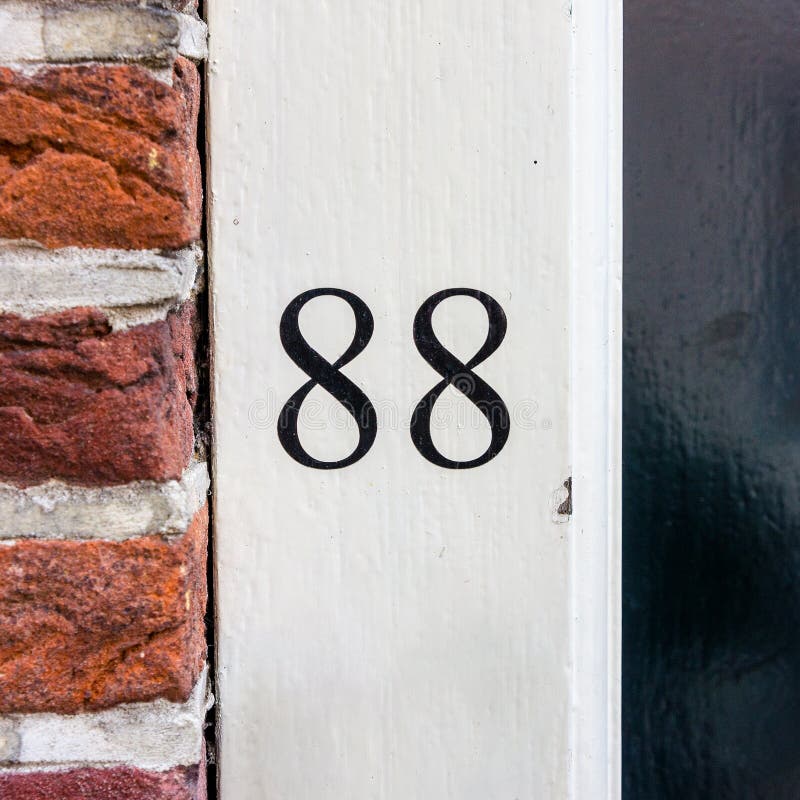 House Number 88 stock image. Image of stone, endless - 159732333