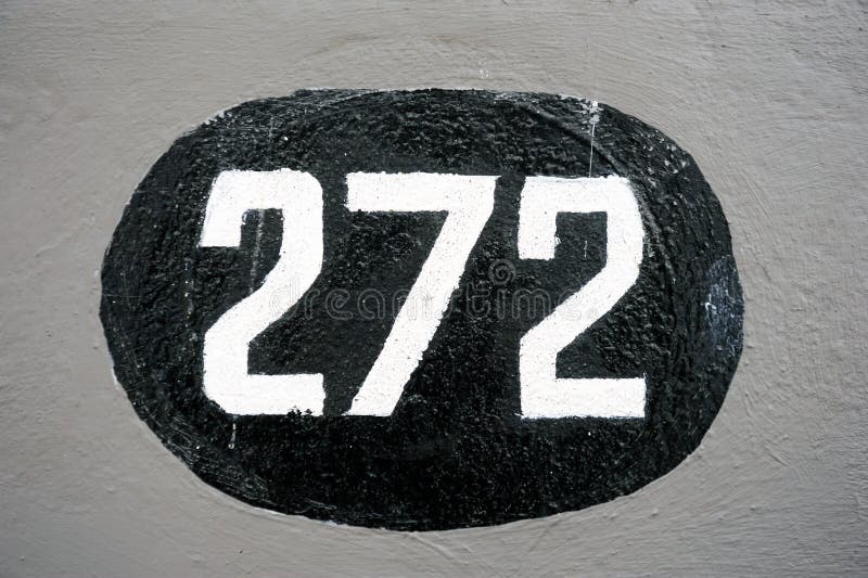 House Number 272 Inscription in White Numbers on Plaster Stock Photo ...