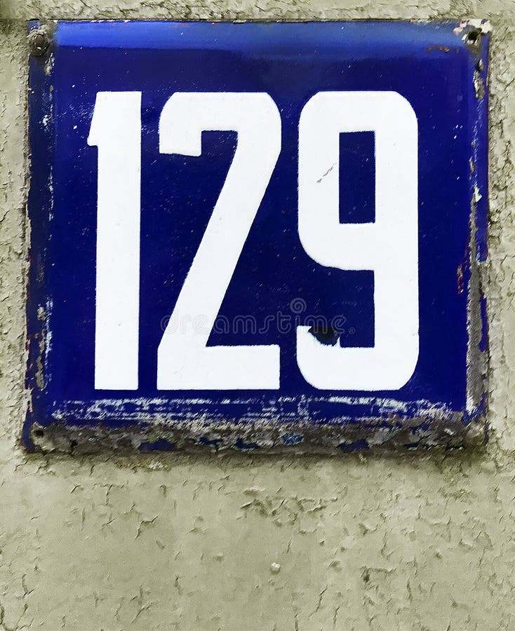 No 129 stock photo. Image of worn, weathered, metal - 175709792