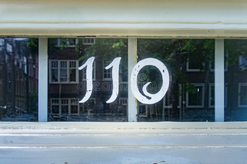 House number 110 stock image. Image of lettering, numerals - 121950471