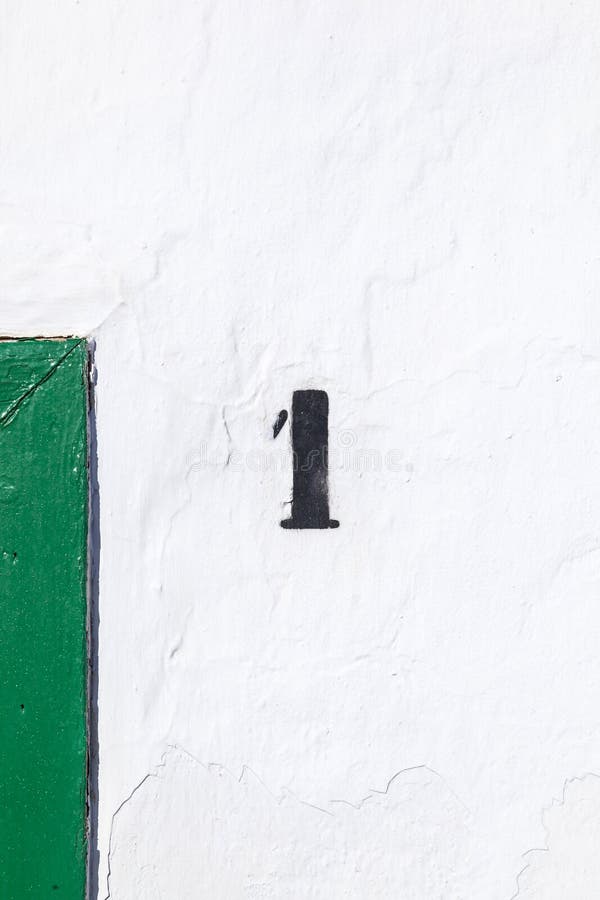 House number one painted stock image. Image of location - 31539321