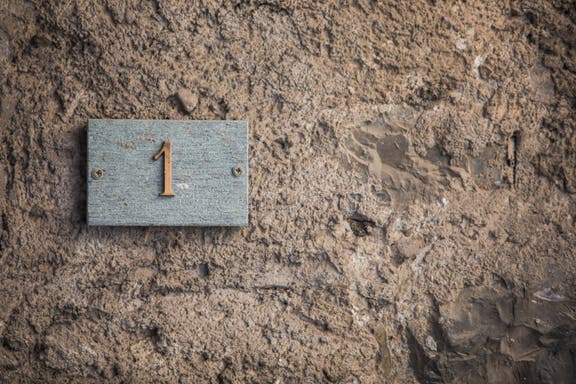 House number one stock photo. Image of plate, location - 152045036