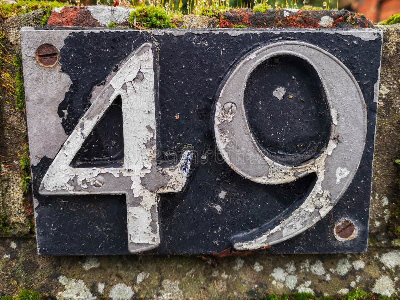 House Number Plaque with Number 49 Stock Photo - Image of house, lucky ...