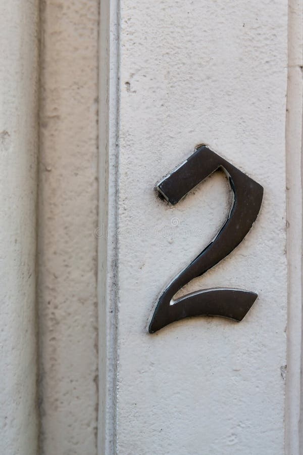 A House Number Plaque, Showing the Number Two 2 Stock Image - Image of ...