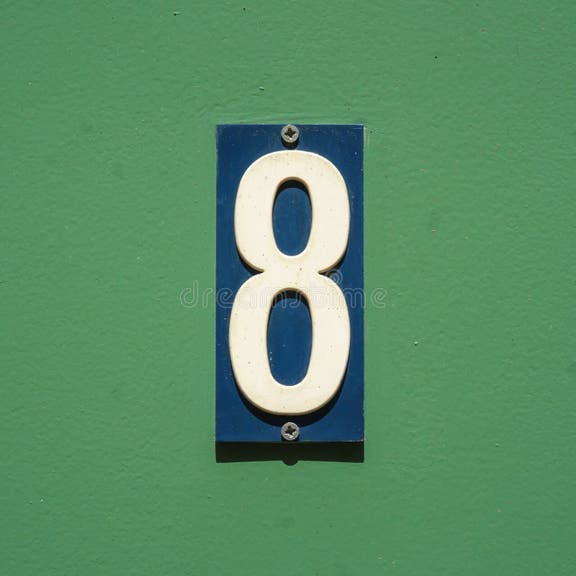 House number 8 stock image. Image of green, decoration - 394704779