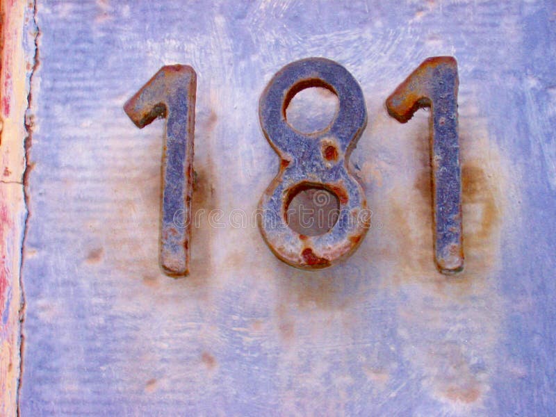 House number 181 stock photo. Image of figure, digit - 85942766