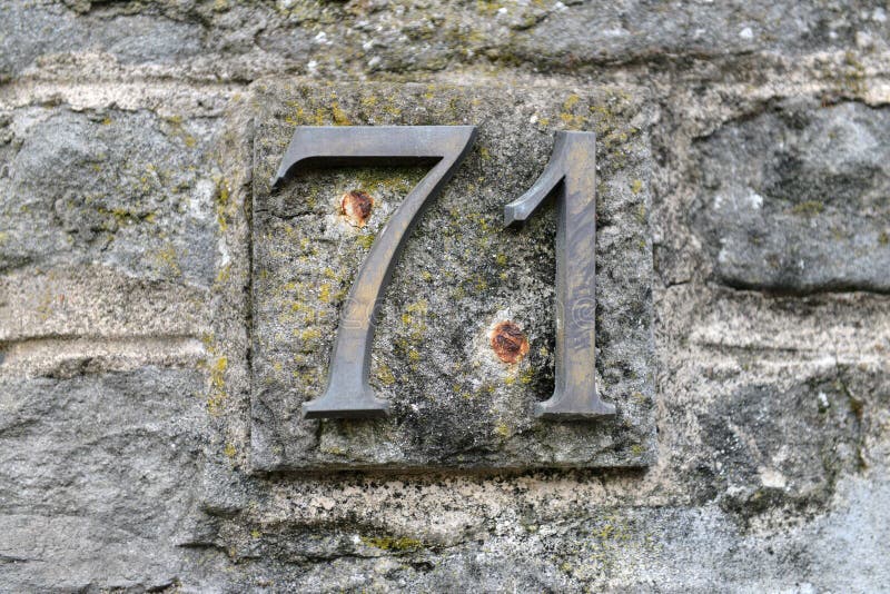 House Number Written on Ceramic Plate and Placed on Building. Stock ...