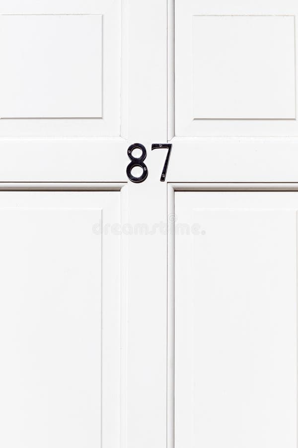 House number 87 stock image. Image of numerals, decoration - 199037985