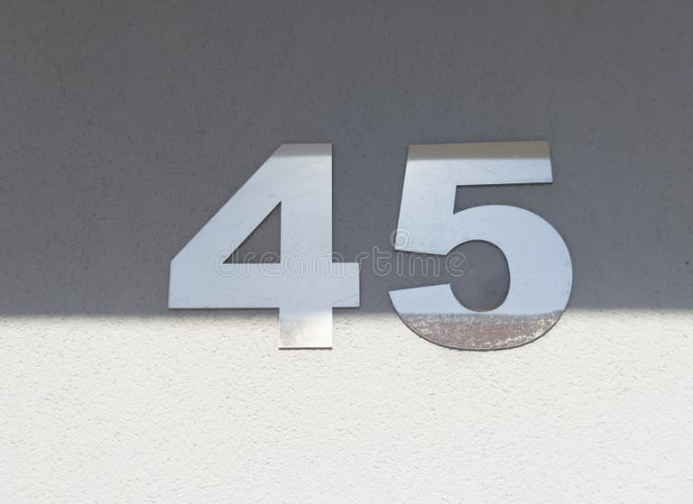 House number 45 stock photo. Image of urban, texture - 325125302