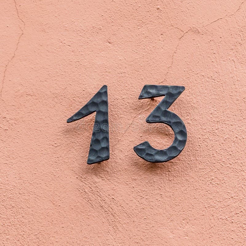 Thirteen Count Chalk on Baked Clay Stock Image - Image of check ...