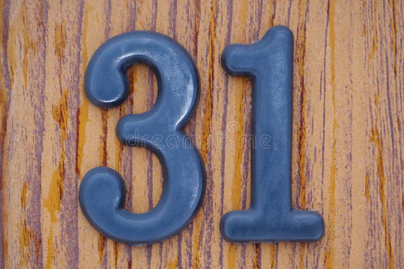 House Number Thirty One. House Door Number Plate Thirty One Stock Image ...