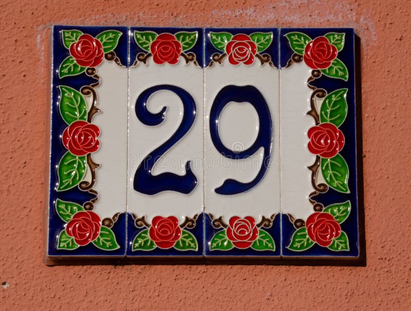 The House Number Twenty-nine Stock Photo - Image of home, wall: 230553832
