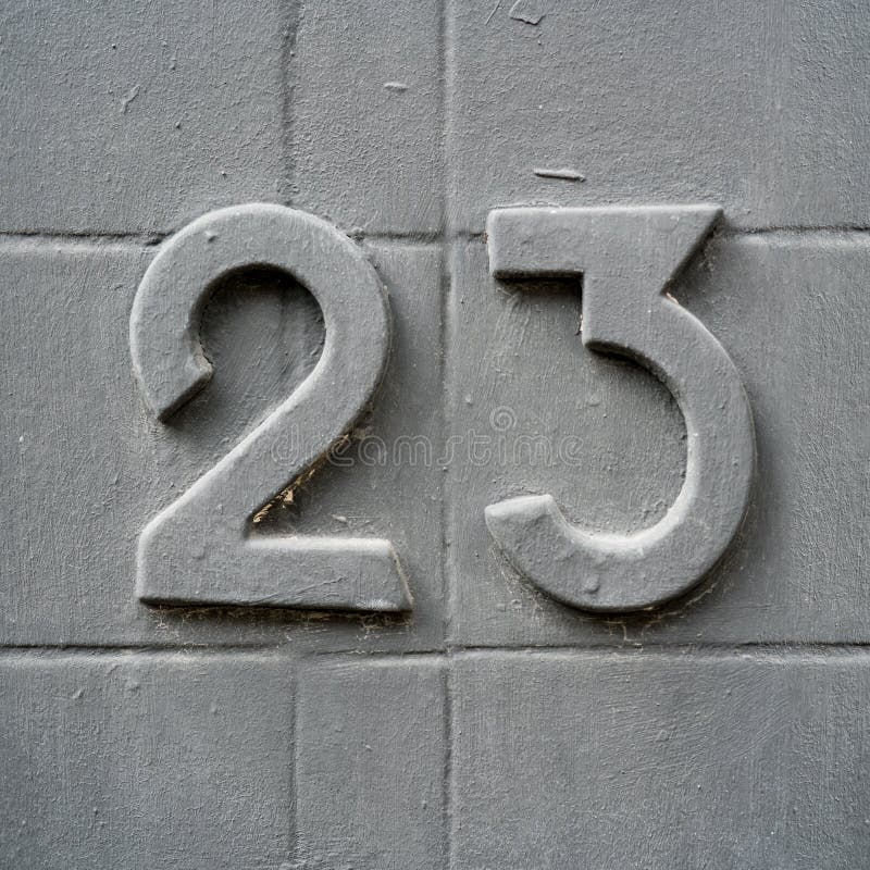 House number 23 stock photo. Image of font, signage - 157268184