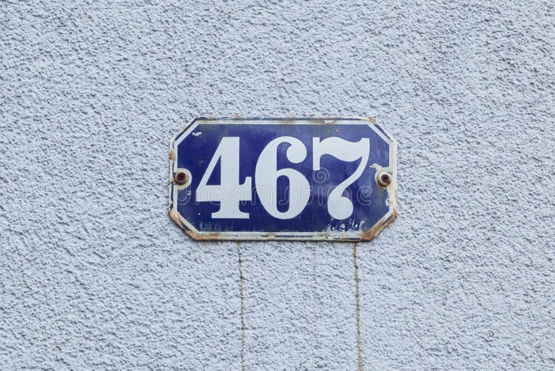 House Number 467 at the Wall Stock Photo - Image of numbers, digit ...