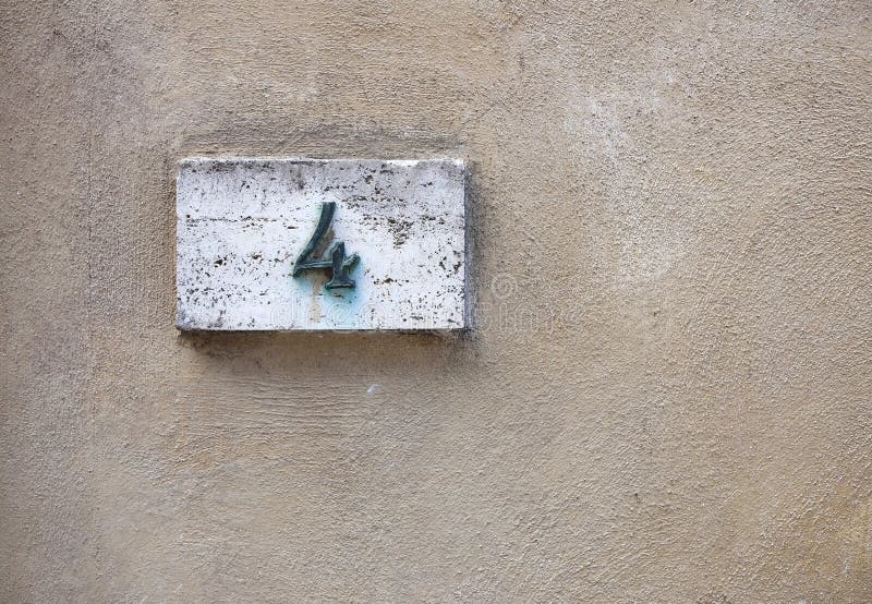 House number on wall stock photo. Image of weathered - 90361804