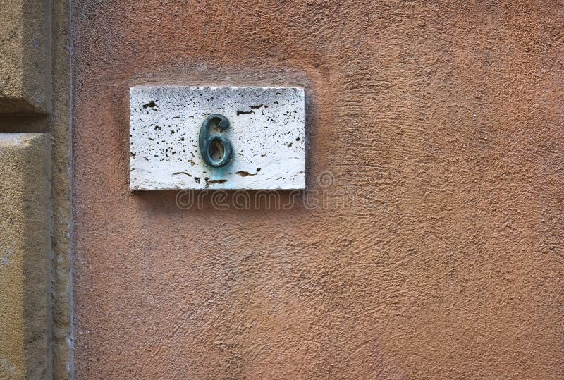 House number on wall stock image. Image of sign, street - 90361817