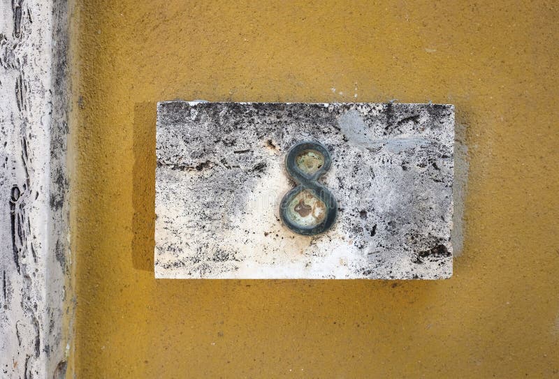 House number on wall stock photo. Image of number, house - 90361818