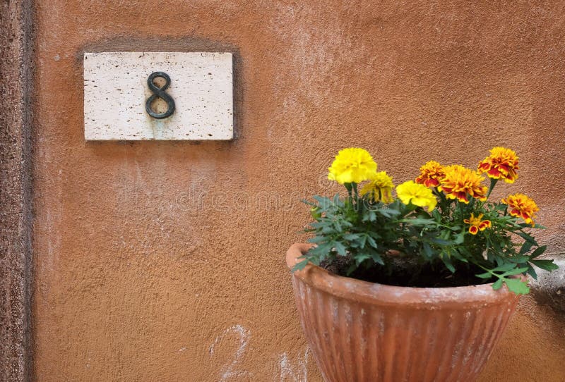 House number on wall stock image. Image of street, weathered - 90362043