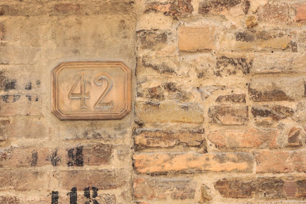 House number 42 stock photo. Image of decoration, metal - 32904550