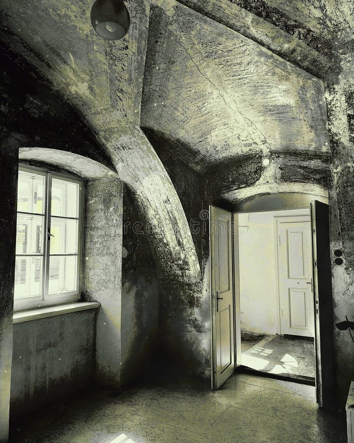 House Old Decay Interiors Abandoned Stock Photo - Image of black, arch ...