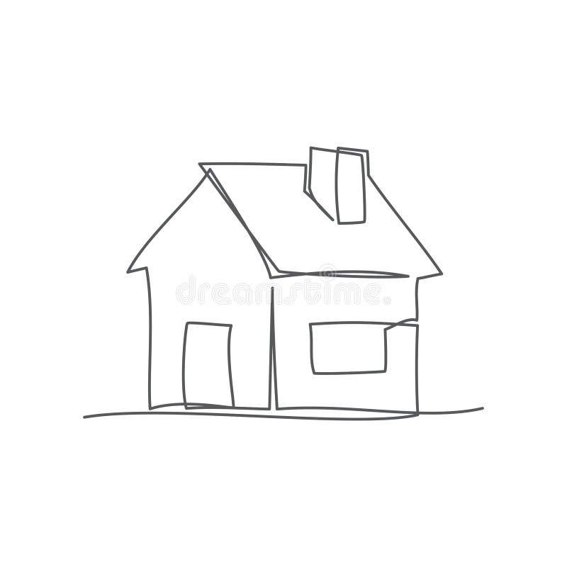 Cottage Continuous Line Drawing Stock Illustrations – 148 Cottage ...