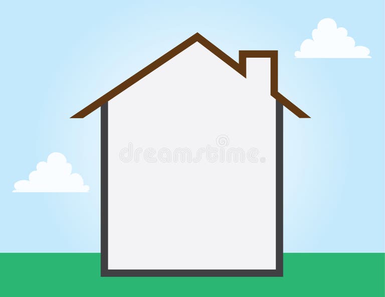 House Outline Empty stock vector. Illustration of gray - 29738619