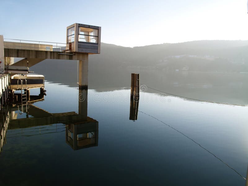 House over the lake stock image. Image of home, blue, peaceful - 3930133