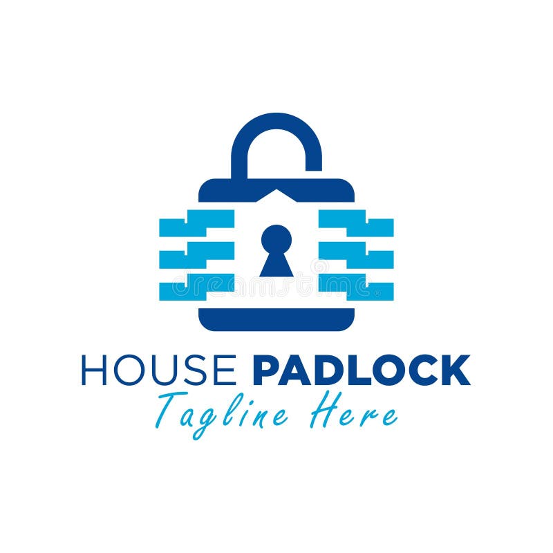 House Padlock Illustration Logo Stock Vector - Illustration of simple ...